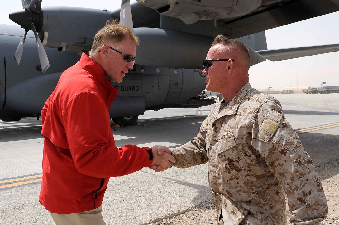 U.S. Marine Brig. Gen. Nicholson, commanding general of the 2nd Marine ...