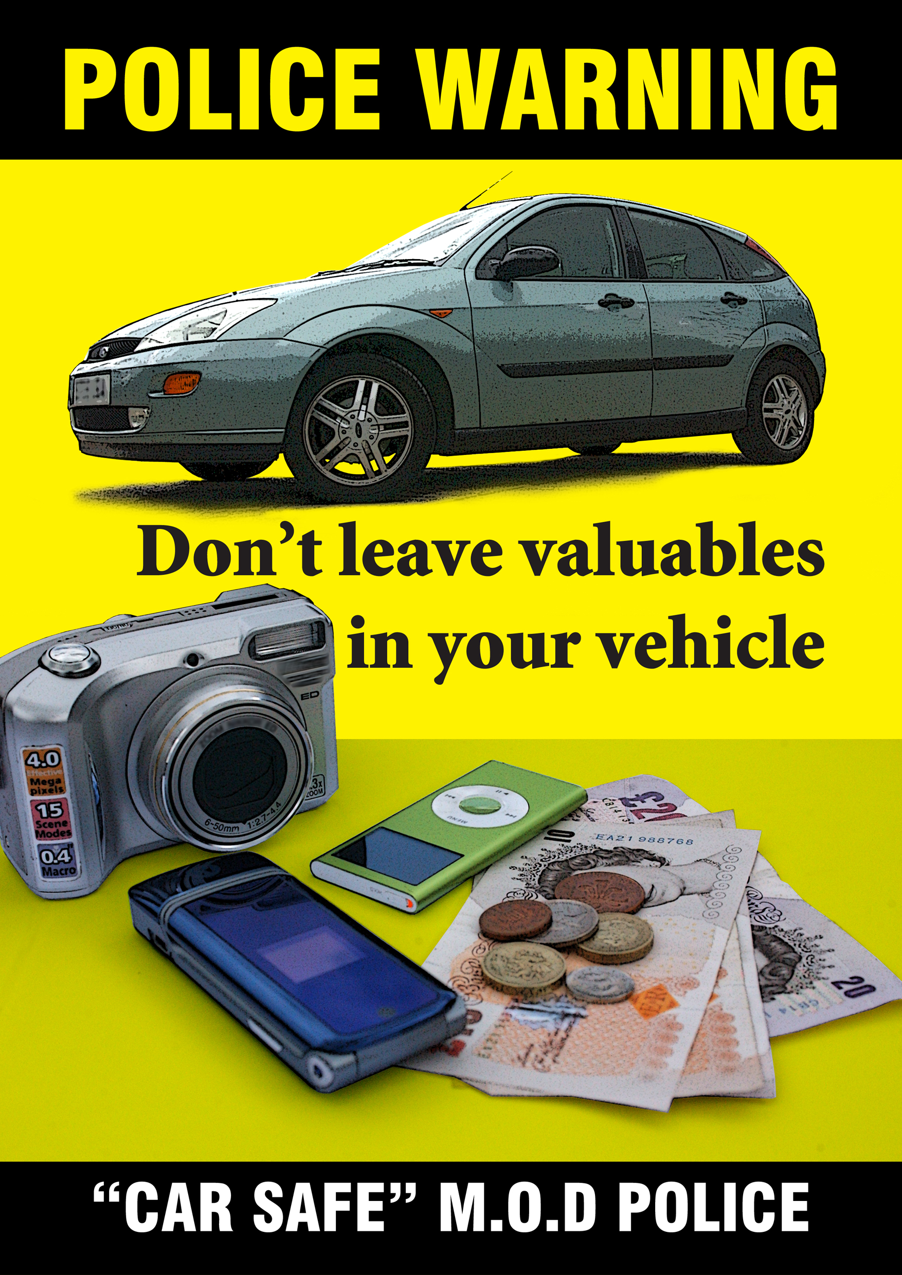 M.O.D. - Police warning poster