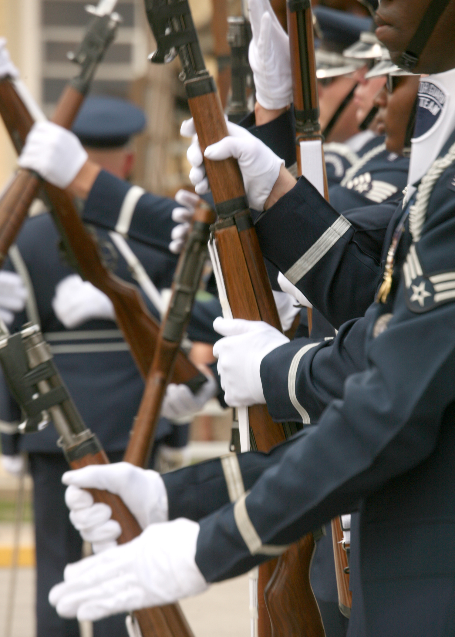 Air Force Honor Guard Drill Team performs for Lackland