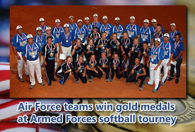 Air Force teams earn gold medals at Armed Forces softball championships ...