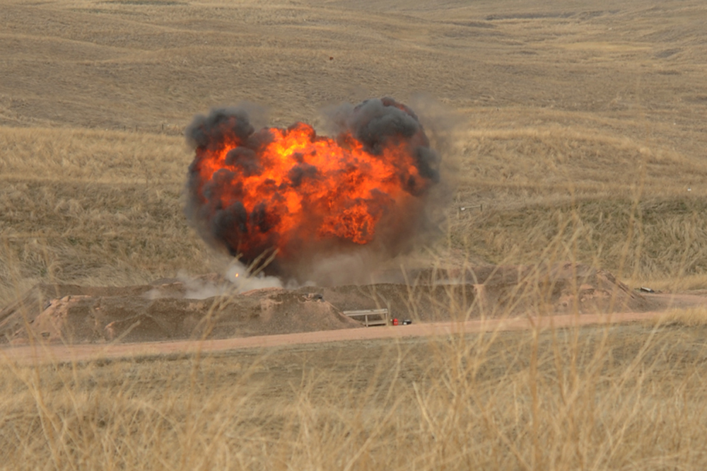 EOD team charge an explosion