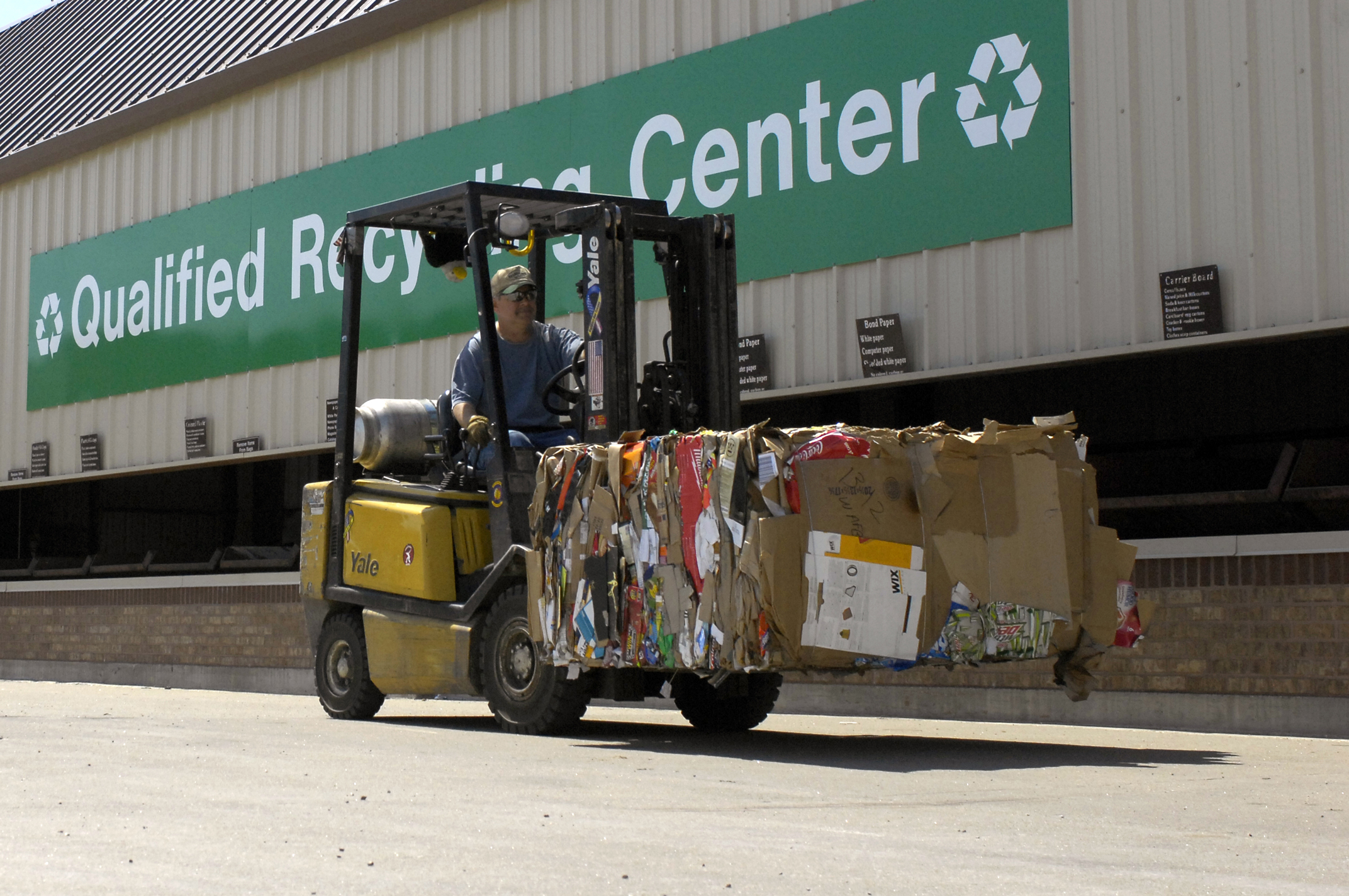 Trash to cash: Recycling center helps environment, funds base projects ...