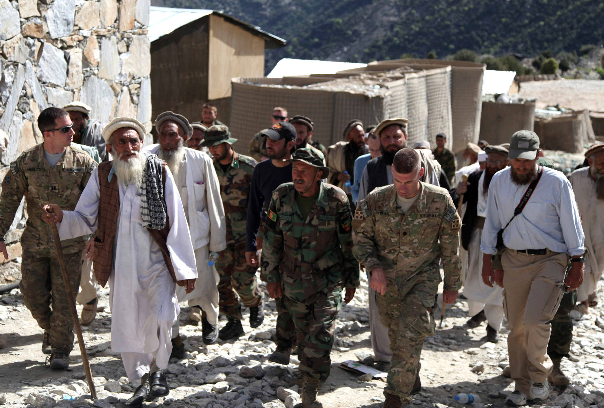 U.S. Army Lt. Col. Brian Pearl, Afghan National Army Lt. Col. Kohistani ...