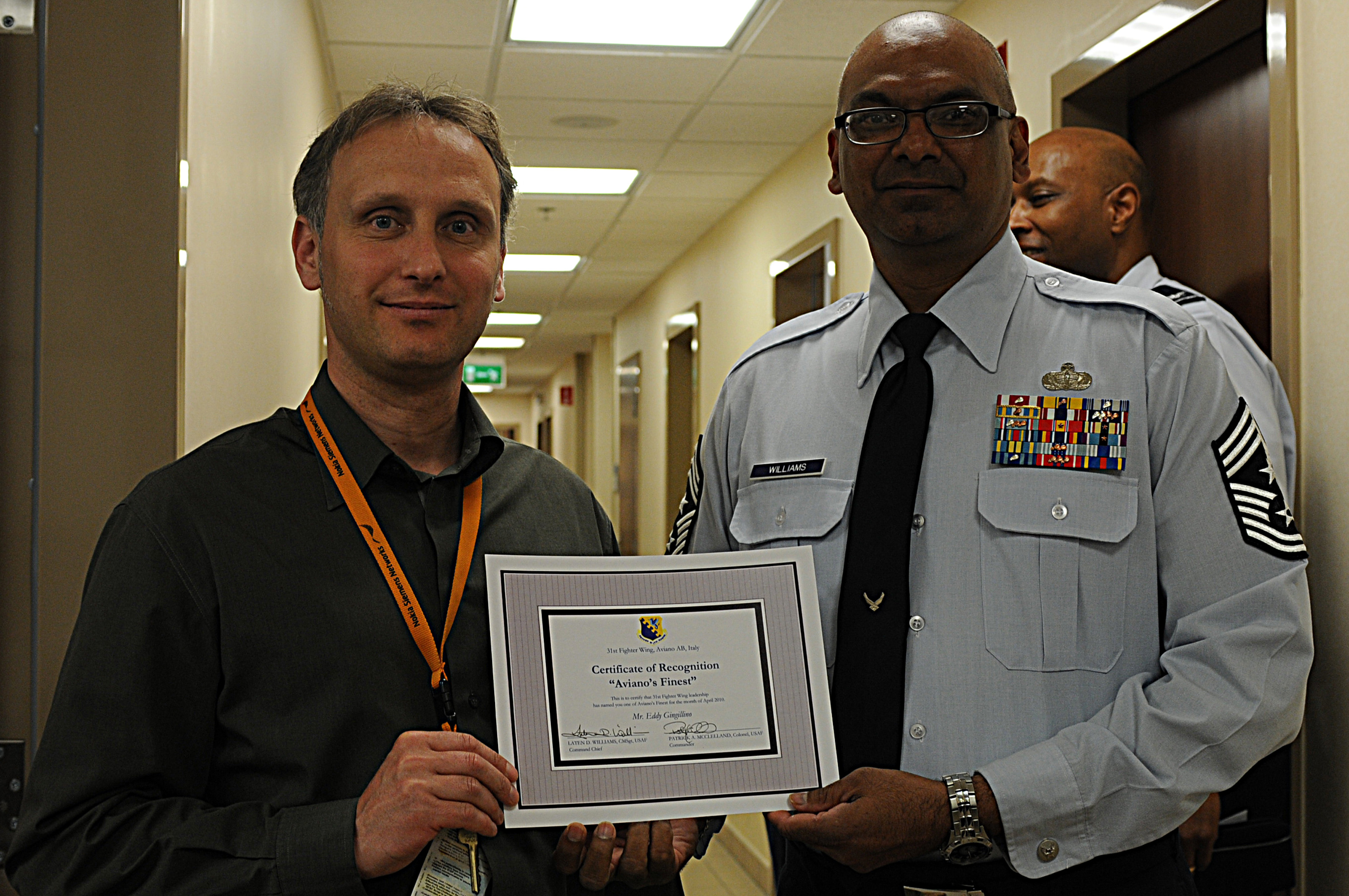 Wing leadership recognizes Aviano's Finest > Aviano Air Base > Display