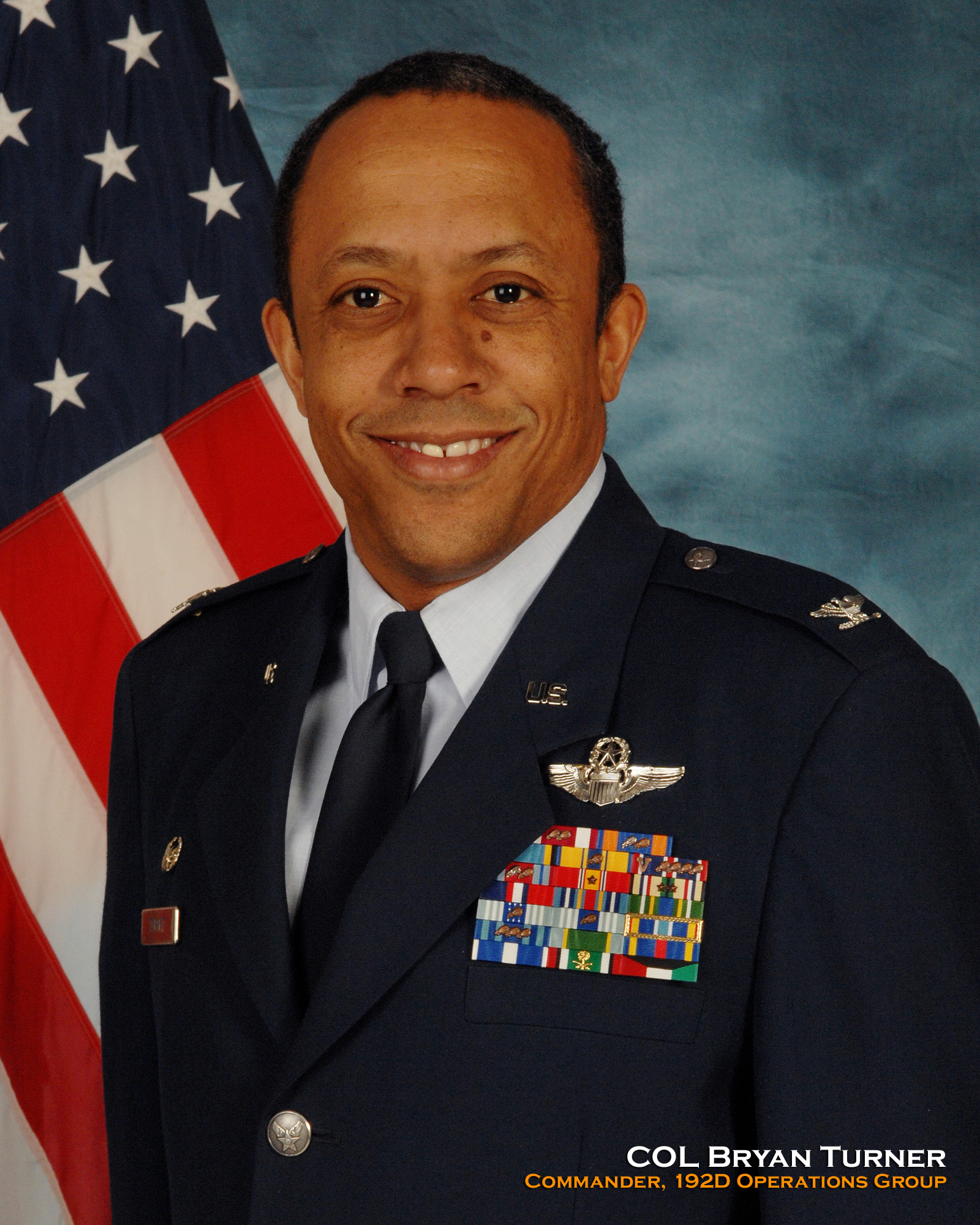 Colonel Turner is 192D Operations Group.commander.