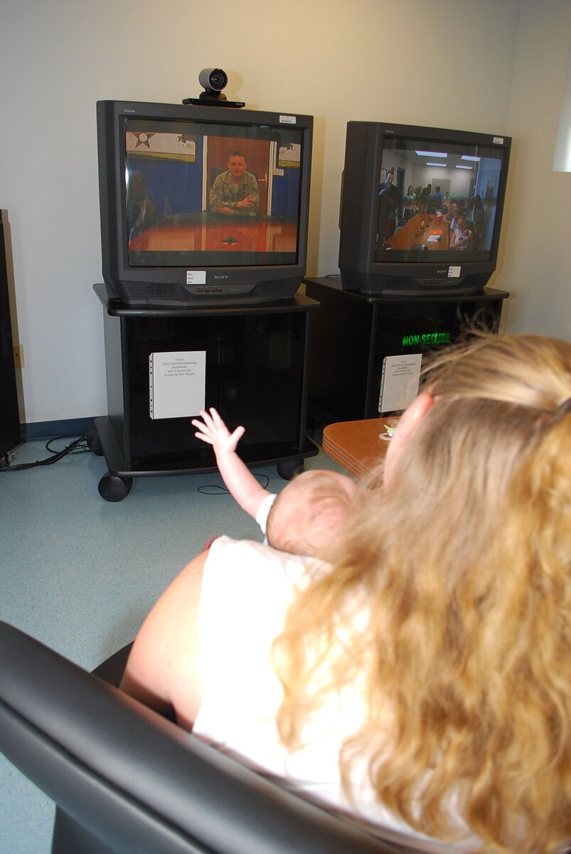 Westover VTC connects new family; deployed dad sees newborn son for ...