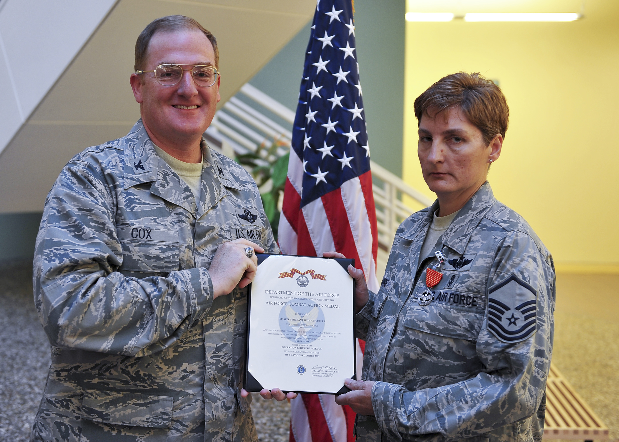 5th MDOS Airman receives Air Force Combat Action Medal > Minot Air ...