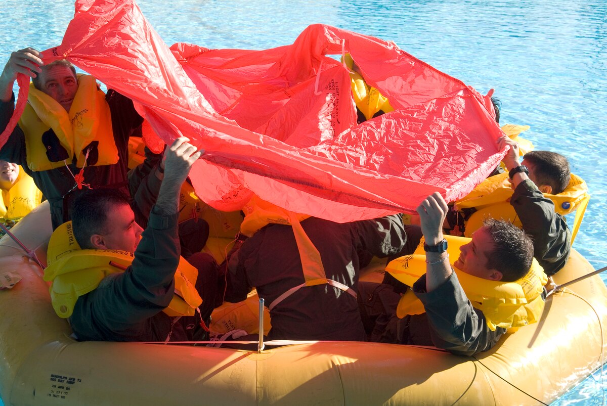 Photo essay: Randolph crews practice water survival skills > Air Force ...