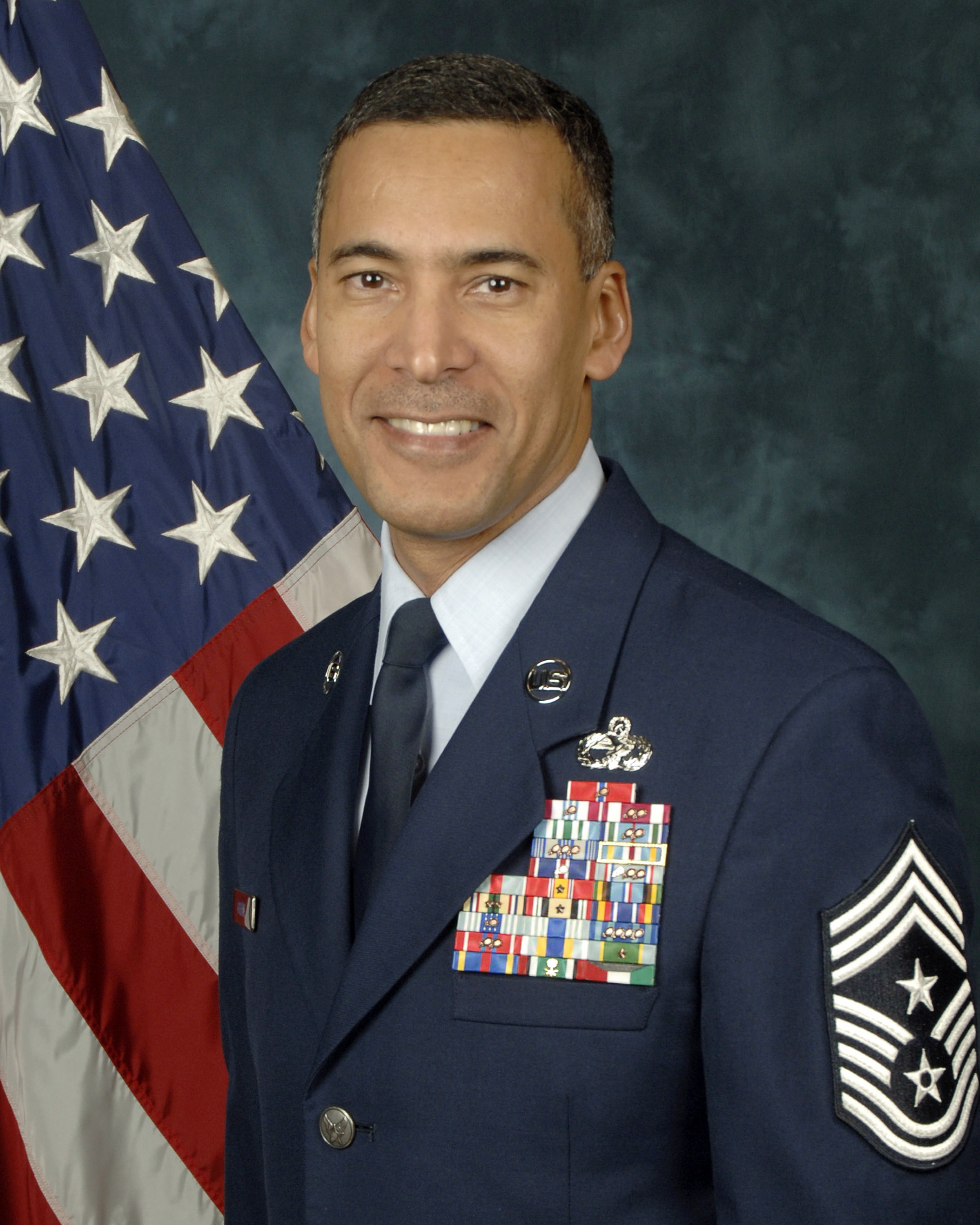 Chief Master Sgt. Terrence Greene, 437th Airlift Wing command chief