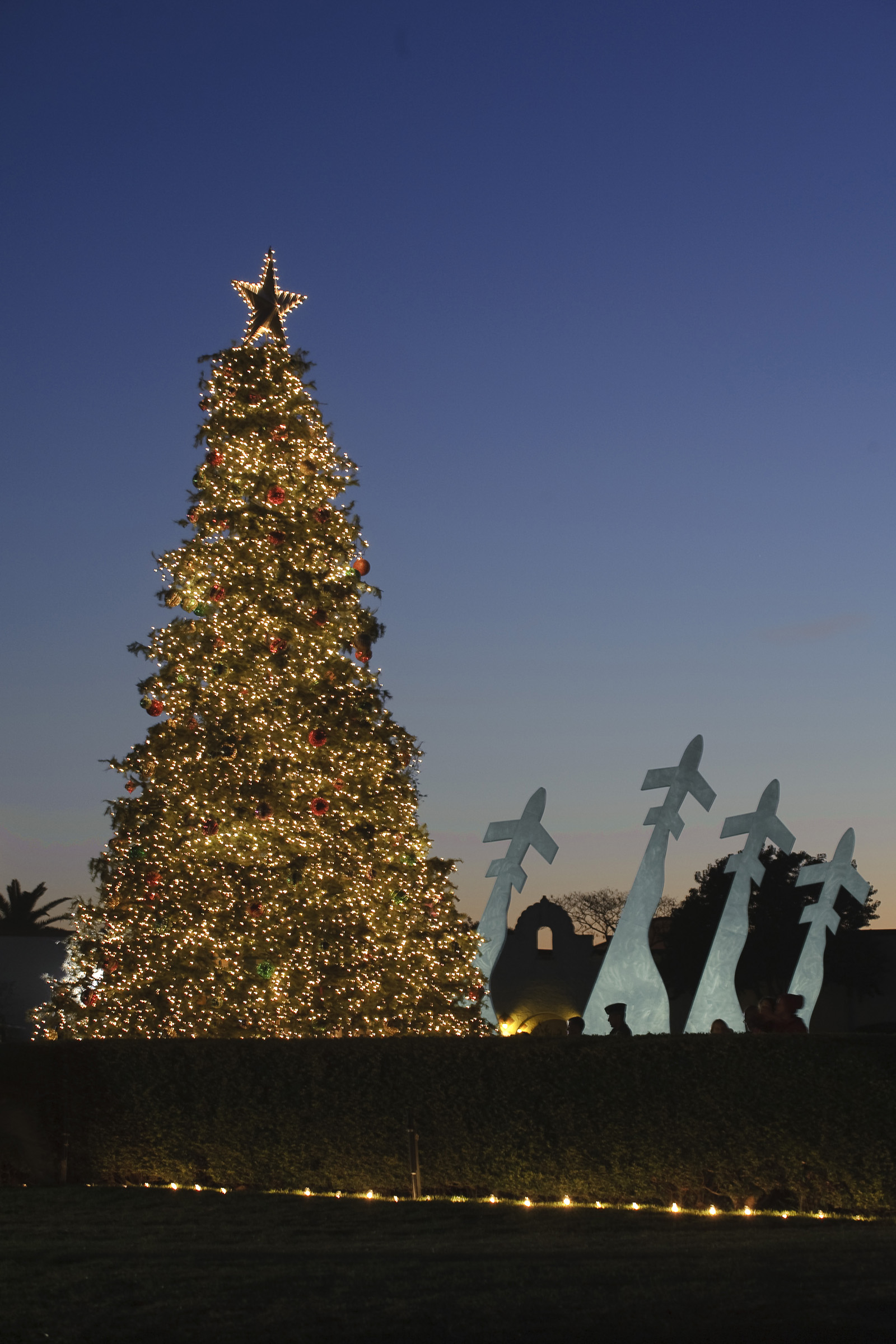 Holiday tree lighting