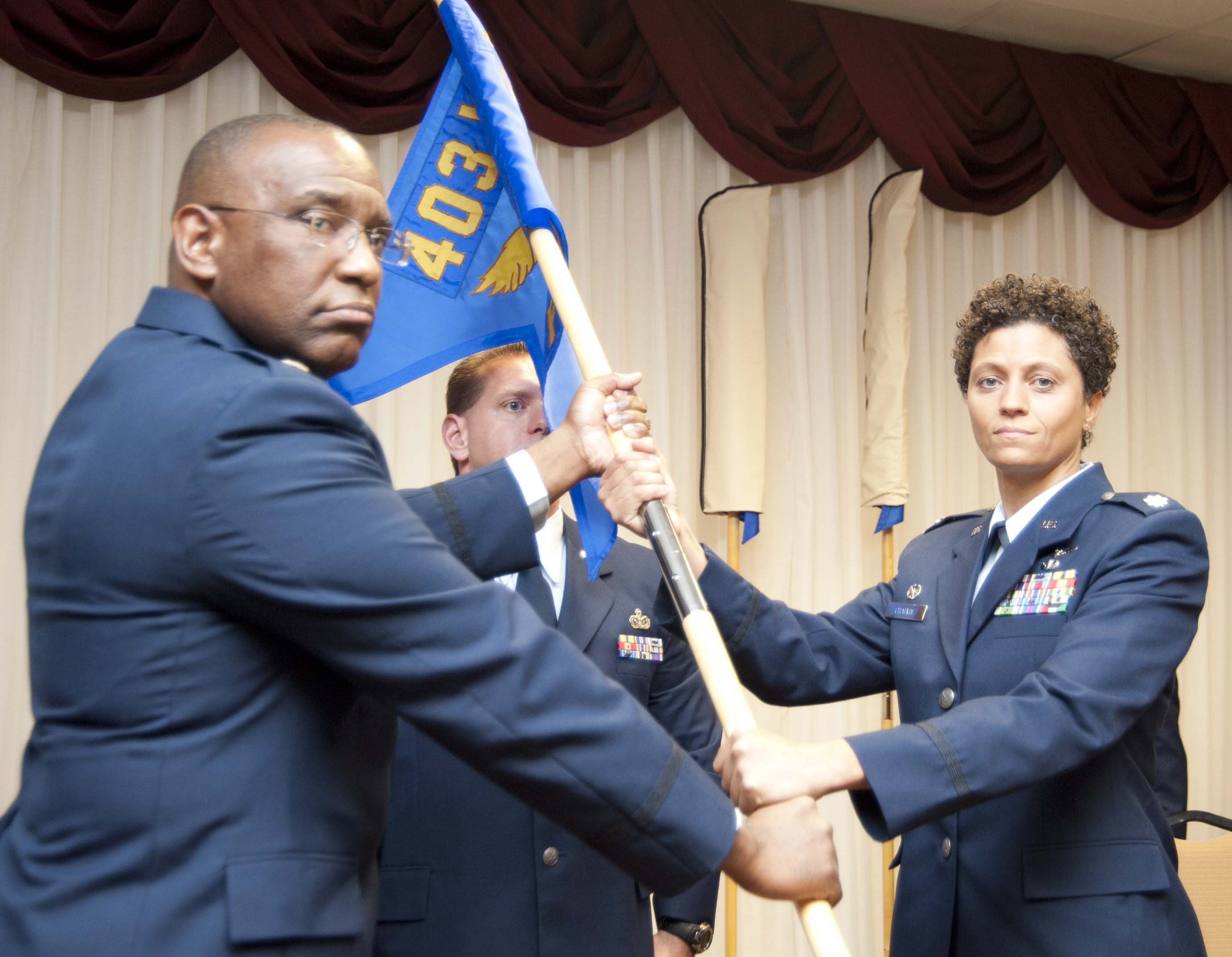 Lt. Col. Allyson Chauvin Assumes Command of 403rd Force Support Squadron