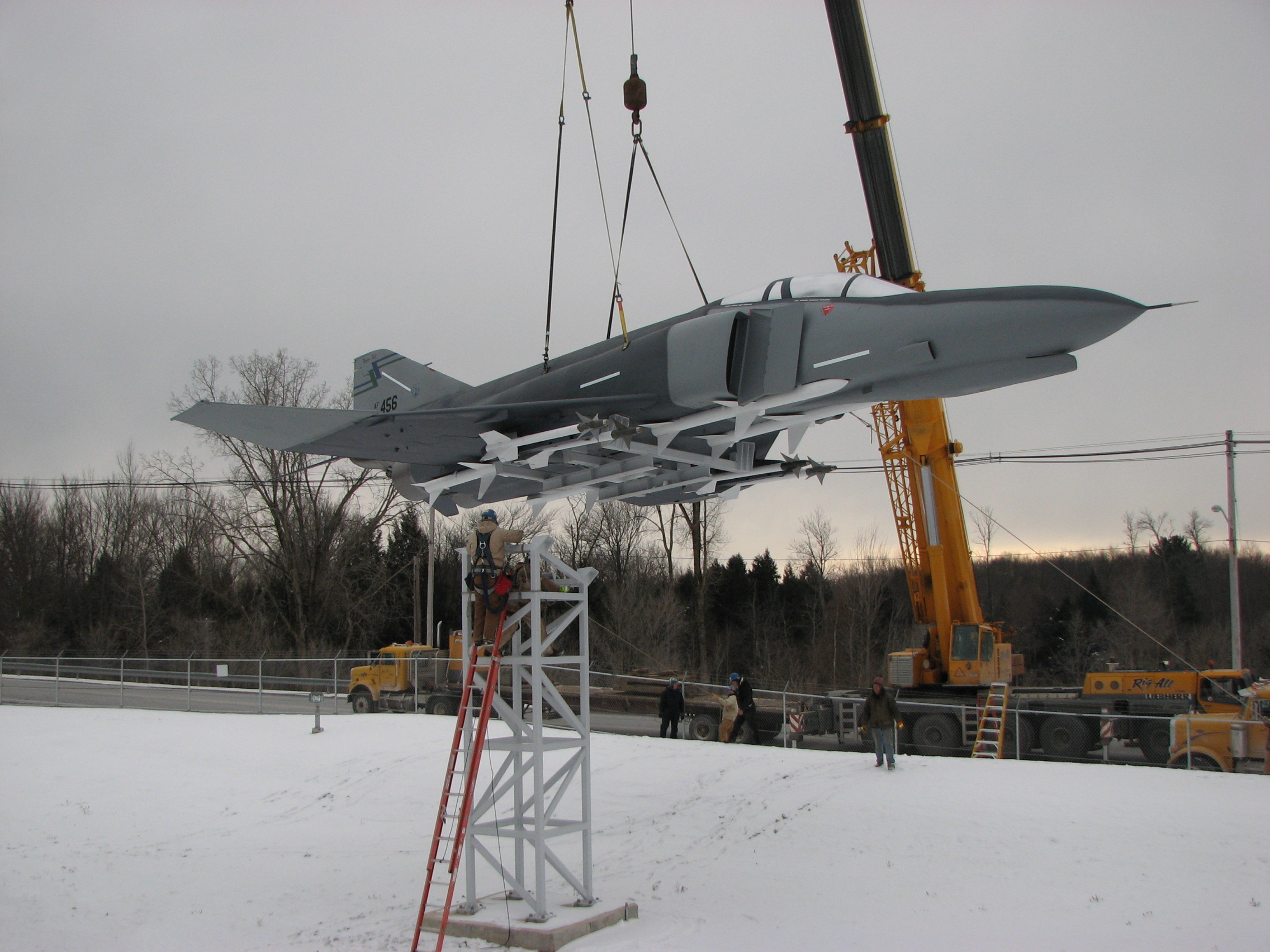 F-4 Phantom Jet Moved to Permanent Display at Eastern Air Defense ...