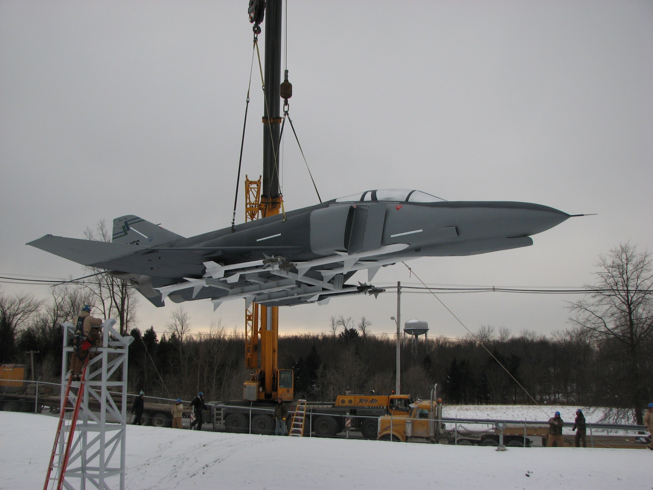F-4 Phantom Jet Moved to Permanent Display at Eastern Air Defense ...