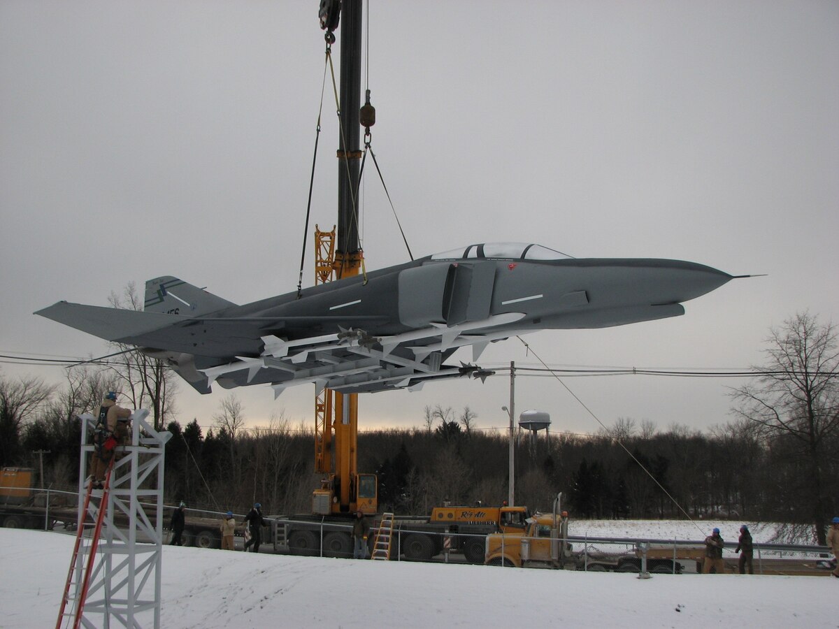 F-4 Phantom Jet Moved to Permanent Display at Eastern Air Defense ...