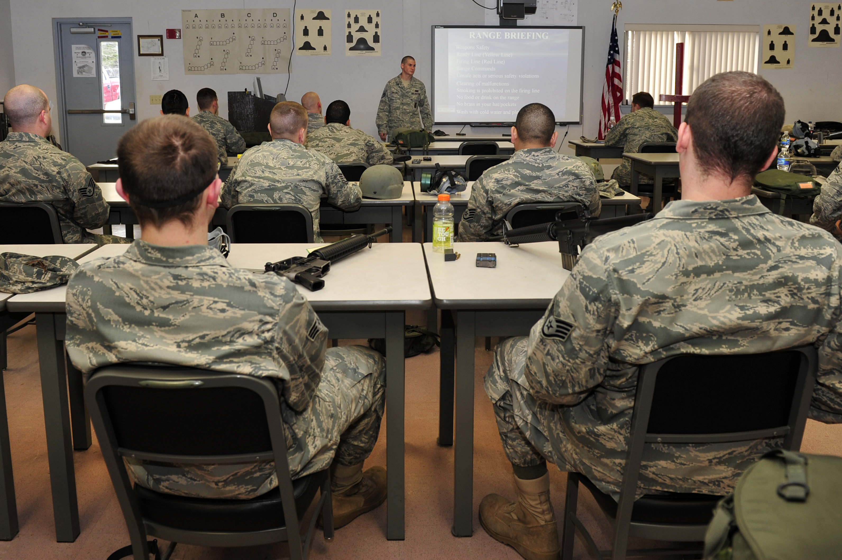 Airmen train in combat arms