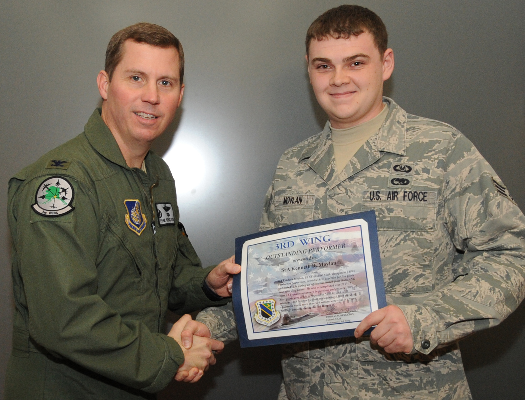 3rd Wing outstanding performer > Joint Base Elmendorf-Richardson > Articles