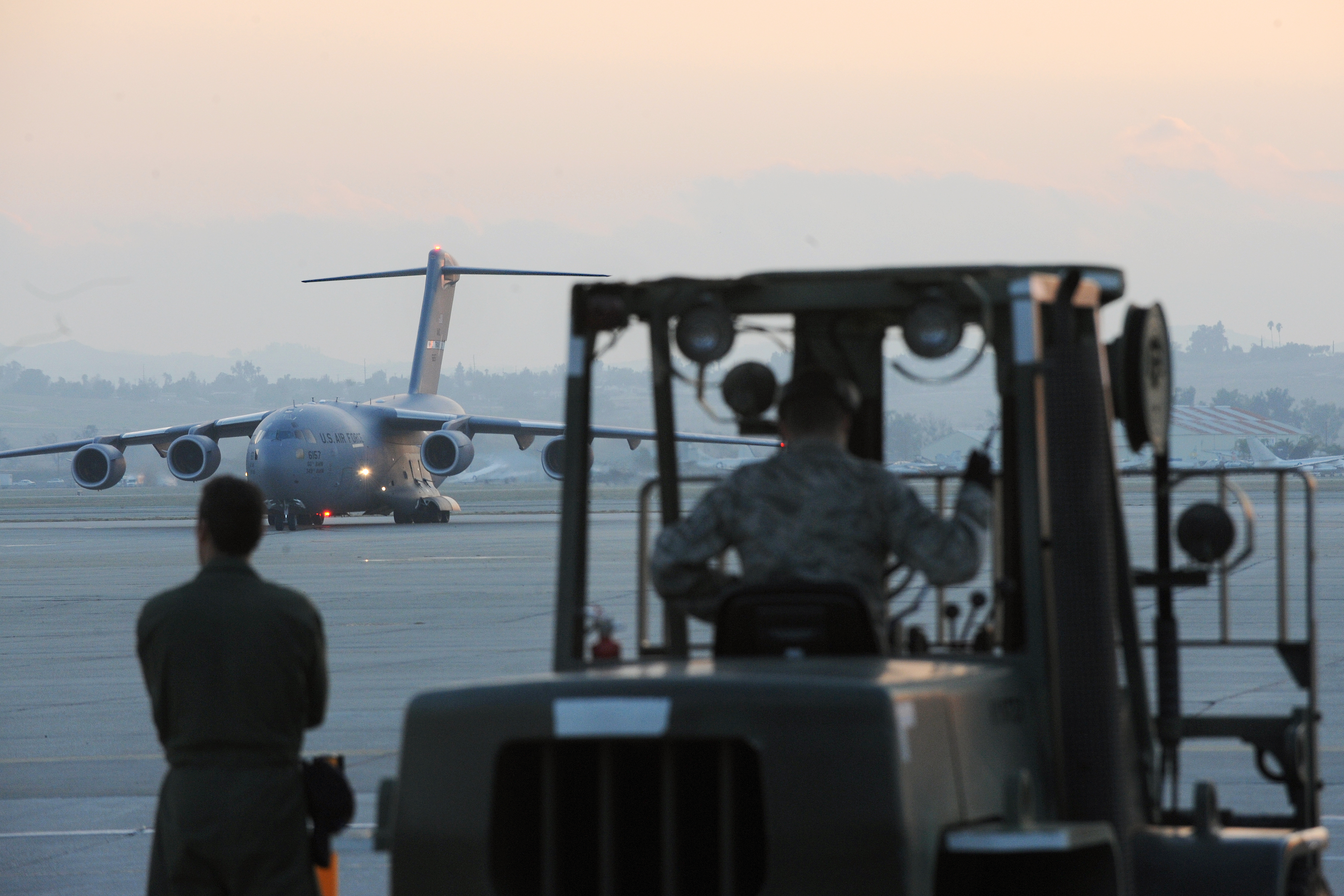 March Air Reserve Base, Calif., serves as a staging area for relief ...
