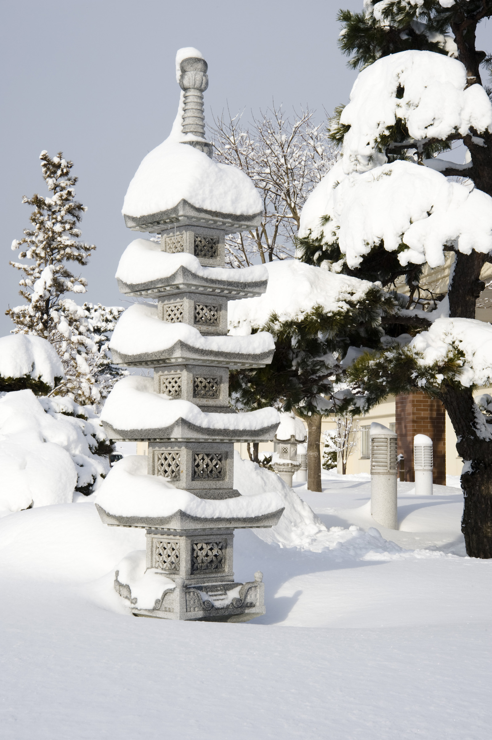 Misawa glistens under heavy snowfall