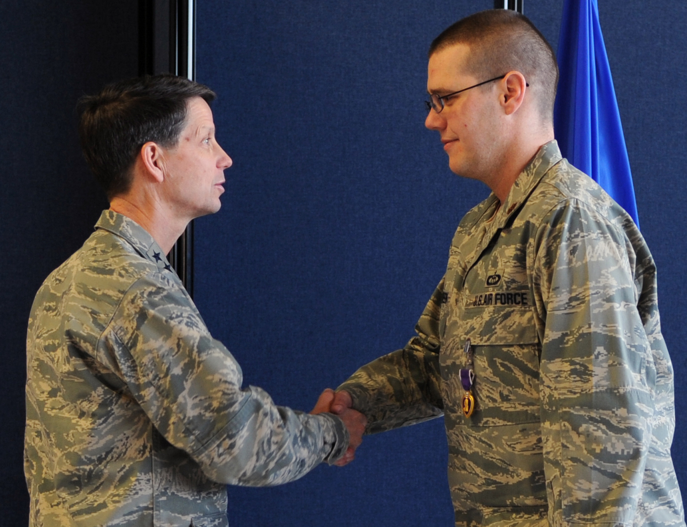 AFDW CC bestows Purple Heart on Andrews Airman