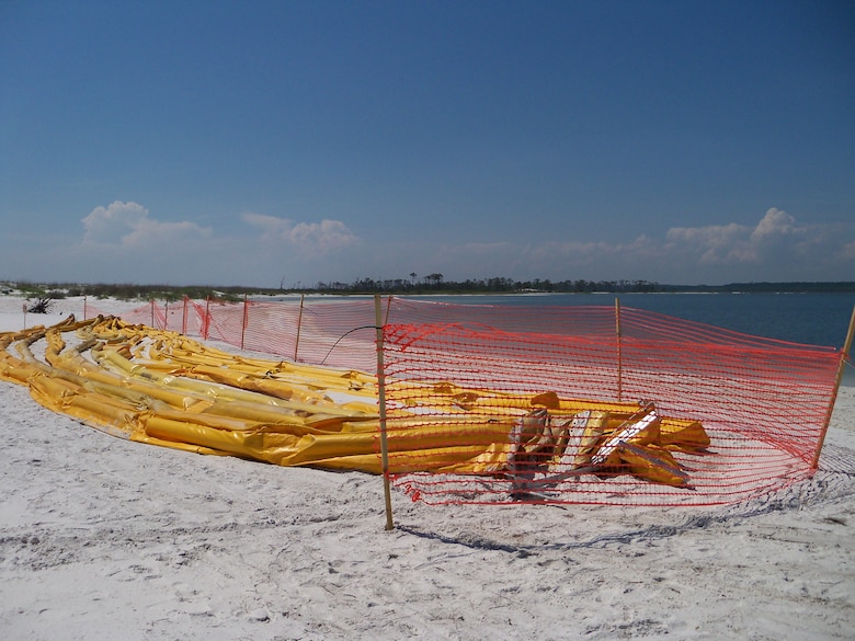 Oil containment booms in place > Tyndall Air Force Base > Article Display