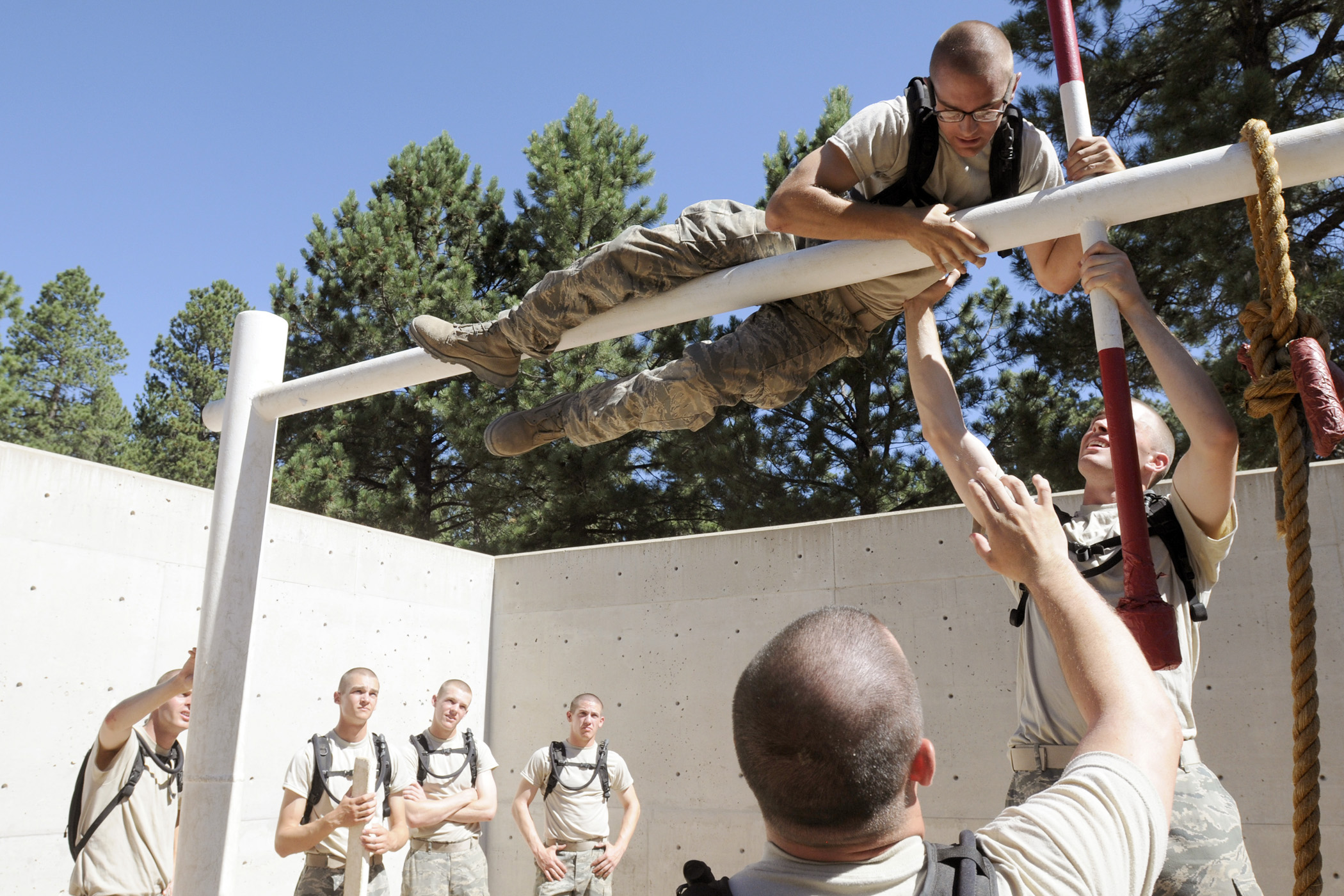 Cadets learn essential skills in Leadership Reaction Obstacle Course