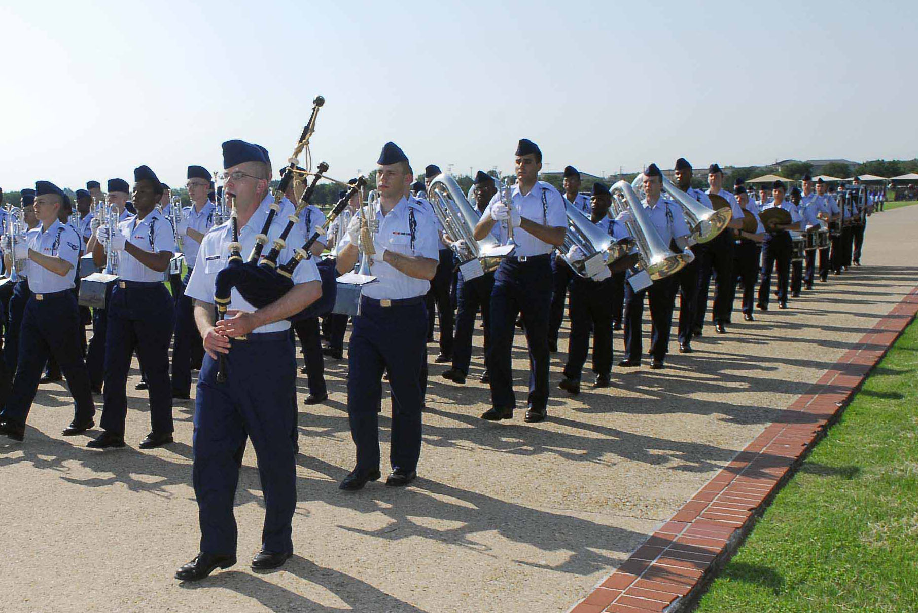 Bagpipes set tone at BMT parade