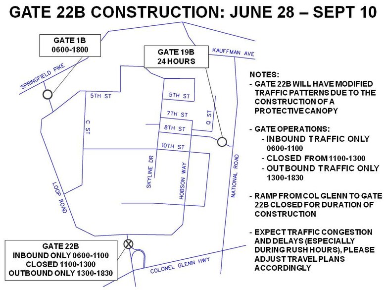 Gate 22B set for partial closure to make way for improvements > Wright ...