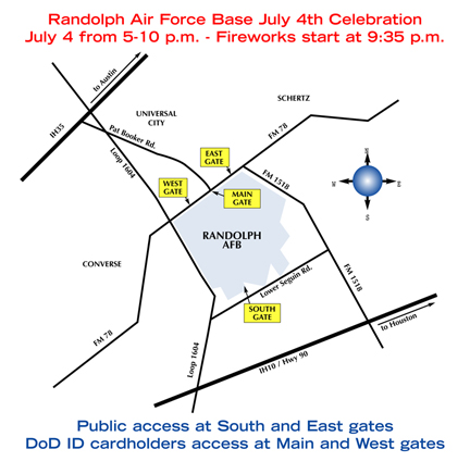 July 4th Celebration Map