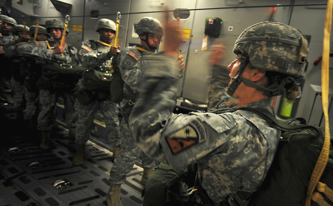 U.S. Army Lt. Col. Jennifer Reinkober, right, the commander of 330th ...