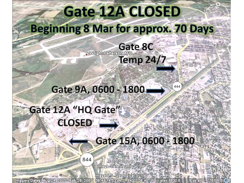 Base announces alternate gate plan due to construction project > Wright ...