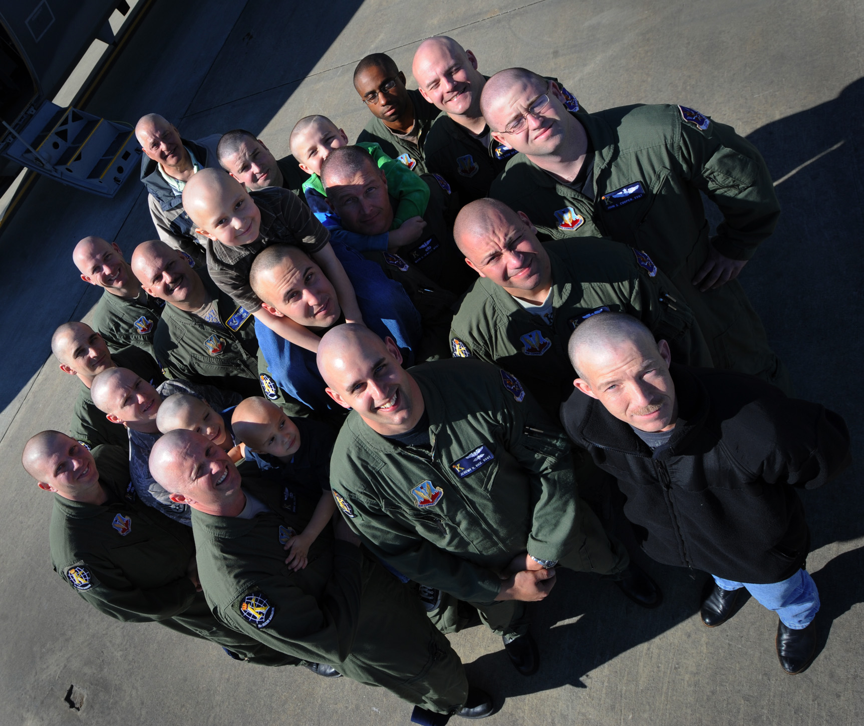 71st RQS engineers shave heads, support fellow Airman's son > Moody Air ...
