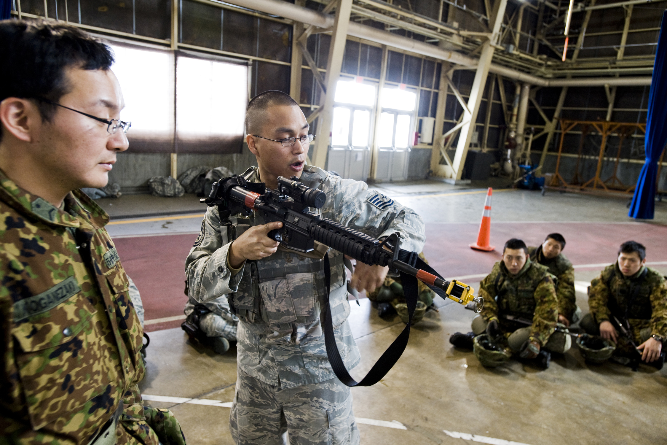 Bilateral training in preparation for Guard and Protect exercise