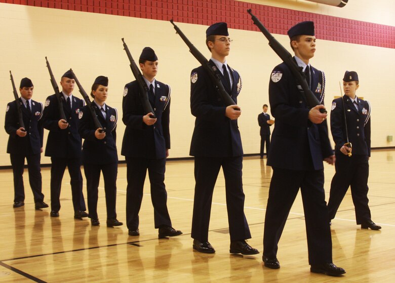 445th AW reservists help judge JROTC drill competition > 445th Airlift ...
