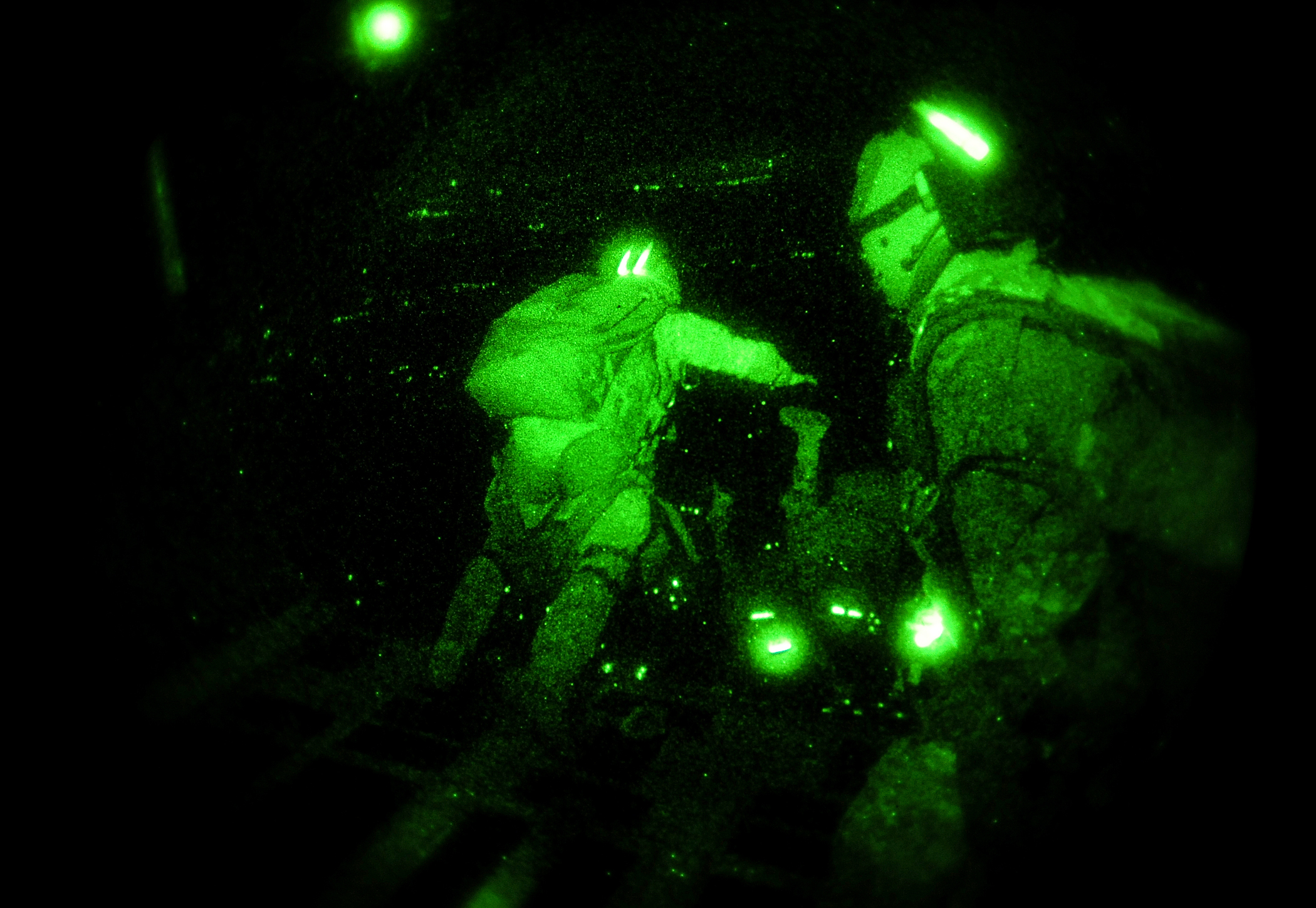 Special Tactics Airmen jump at night