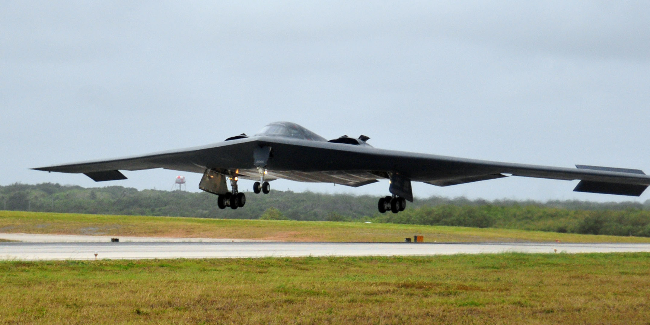 B-2 Spirit Flies Over Andersen