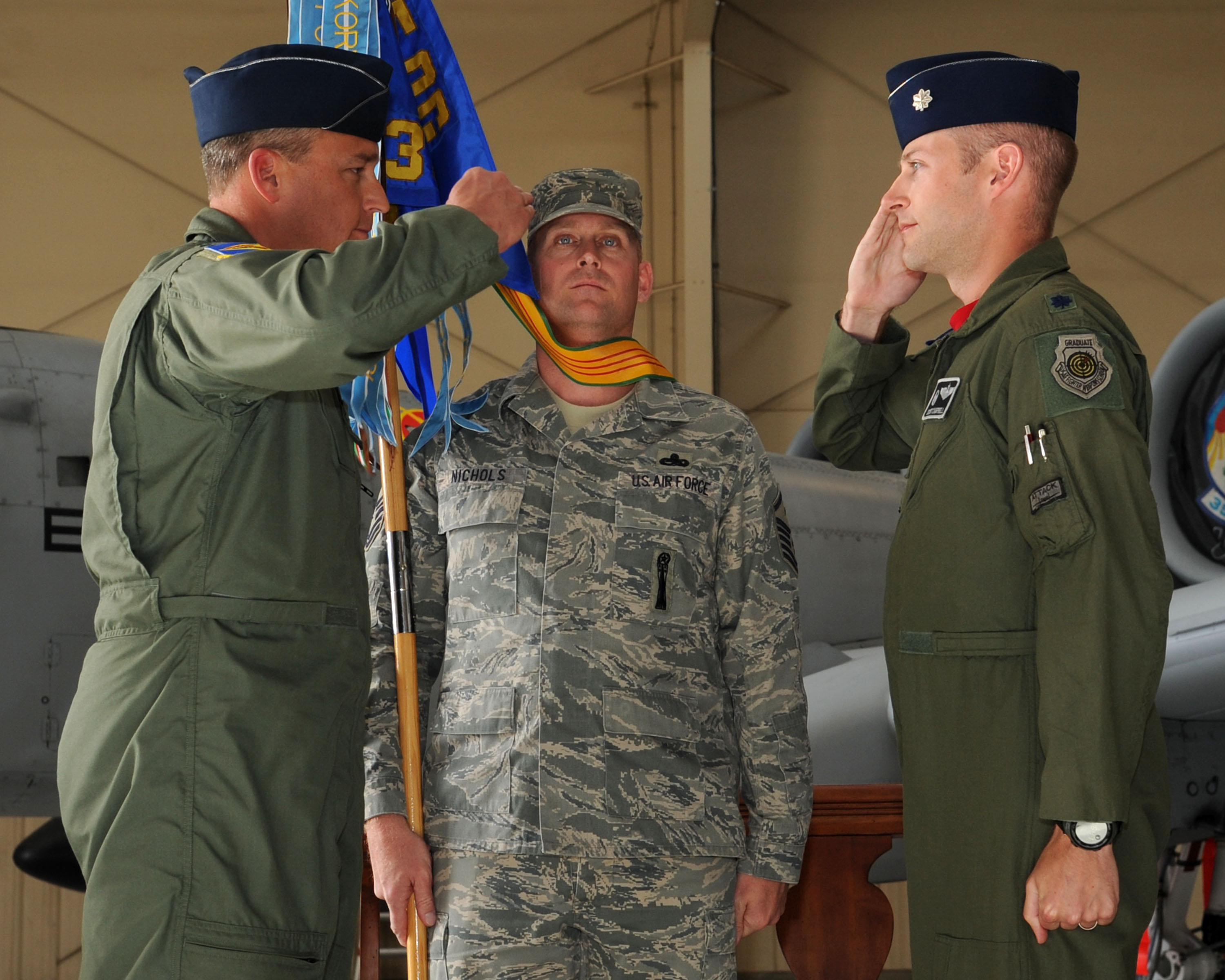 358th Fighter Squadron Change of Command ceremony