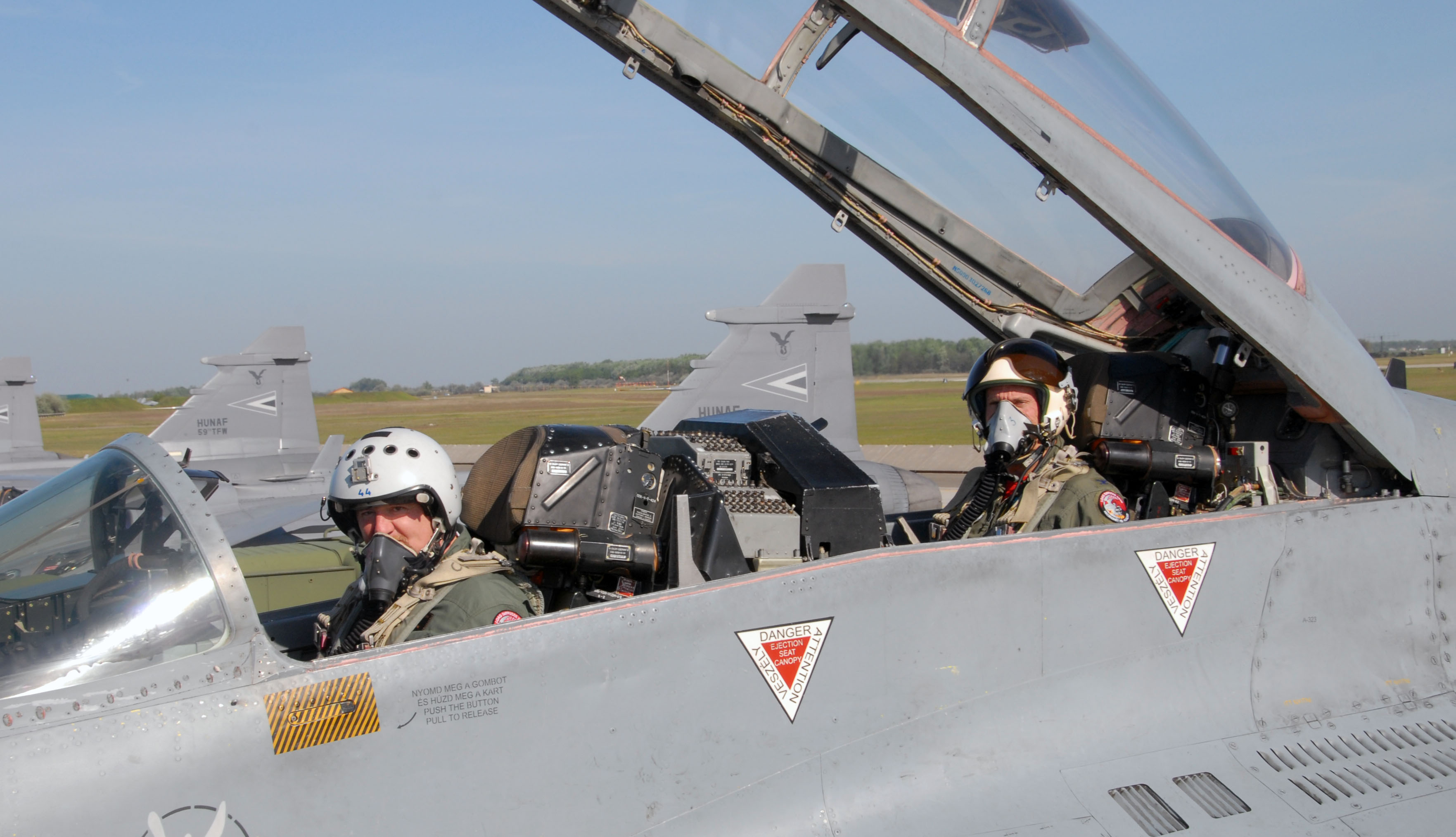 178th Fighter Wing commander receives ride in a Hungarian Air Force MiG ...