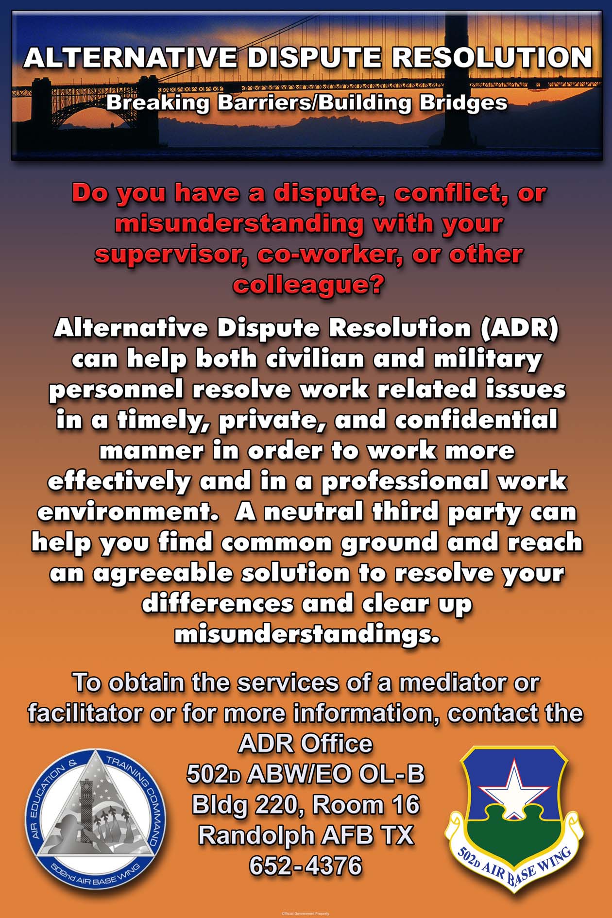 Alternative Dispute Resolution Poster