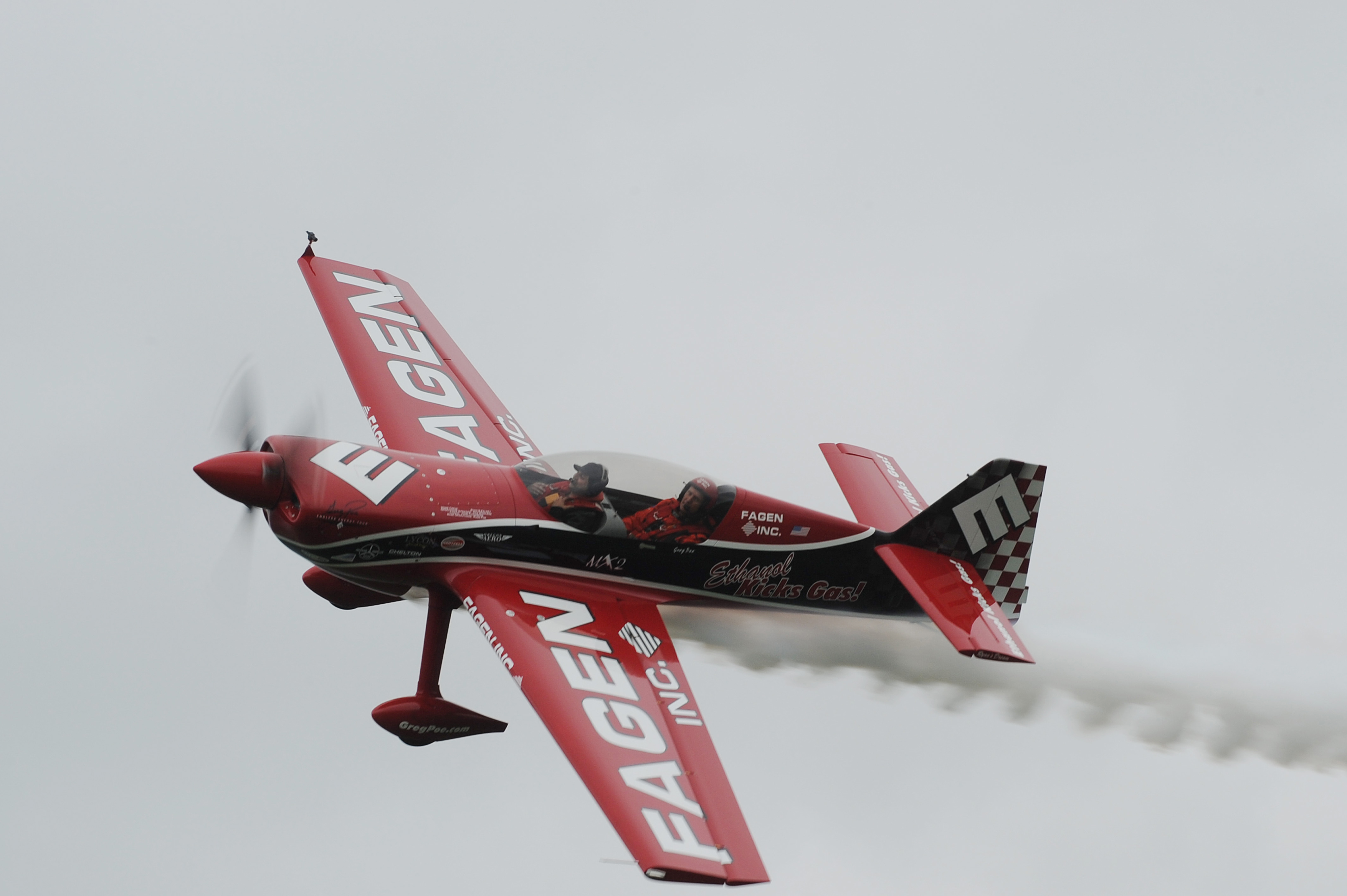 Samy K from Hot 99.5 morning show flies with Greg Poe, performance pilot