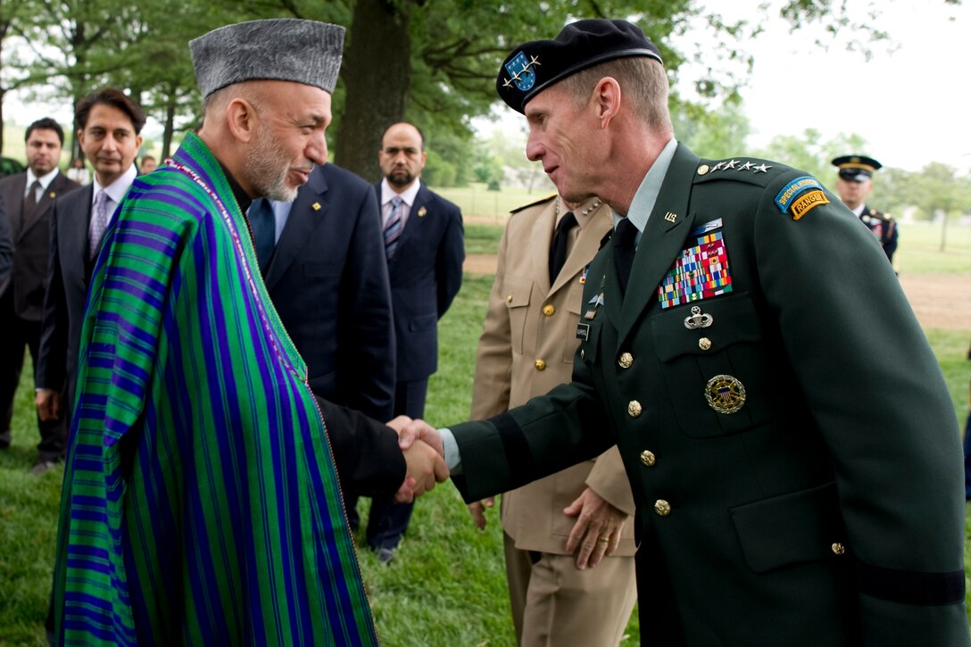 U.S. Army Gen. Stanley McChrystal, right, commander of the ...