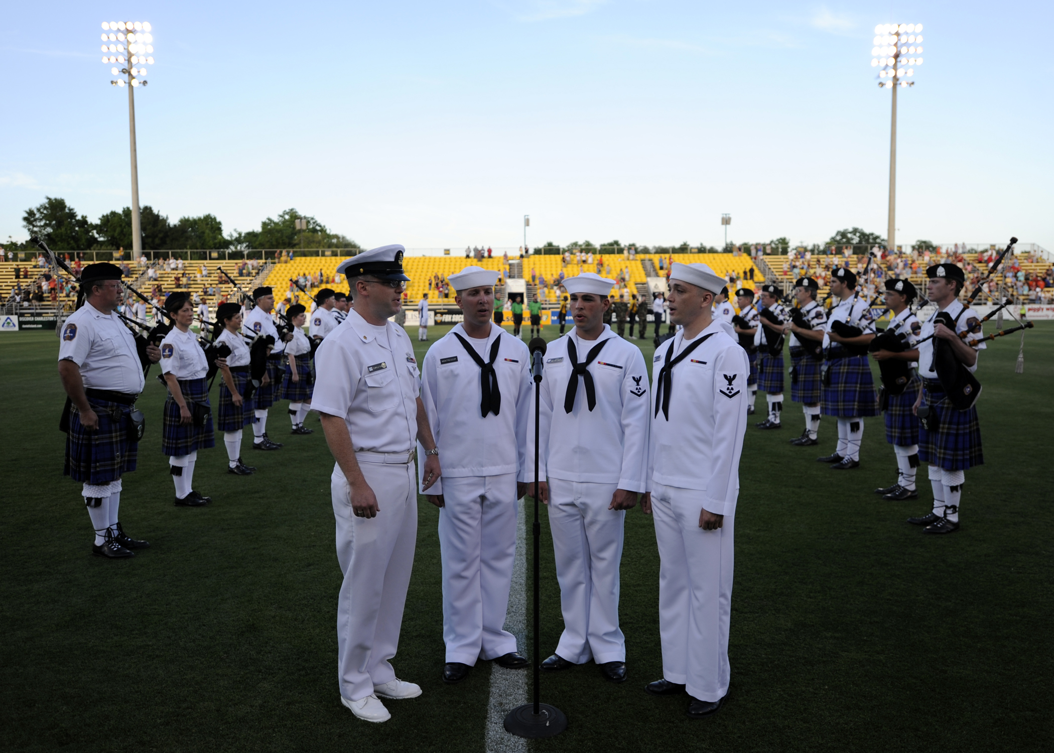 Military appreciation night at Blackbaud Stadium