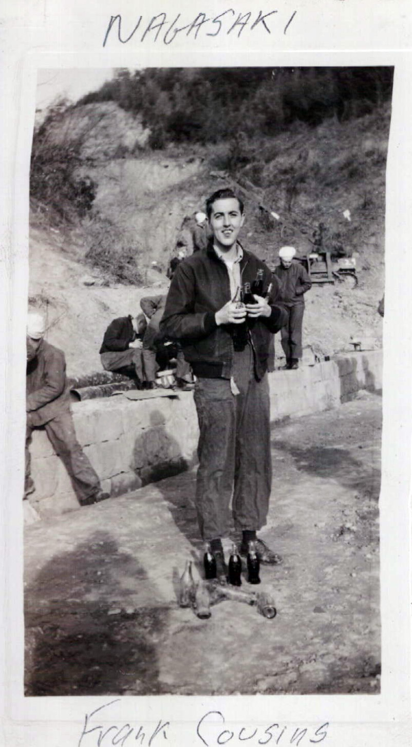 Frank Cousins is standing at the Nagasaki rec area shortly after the ...