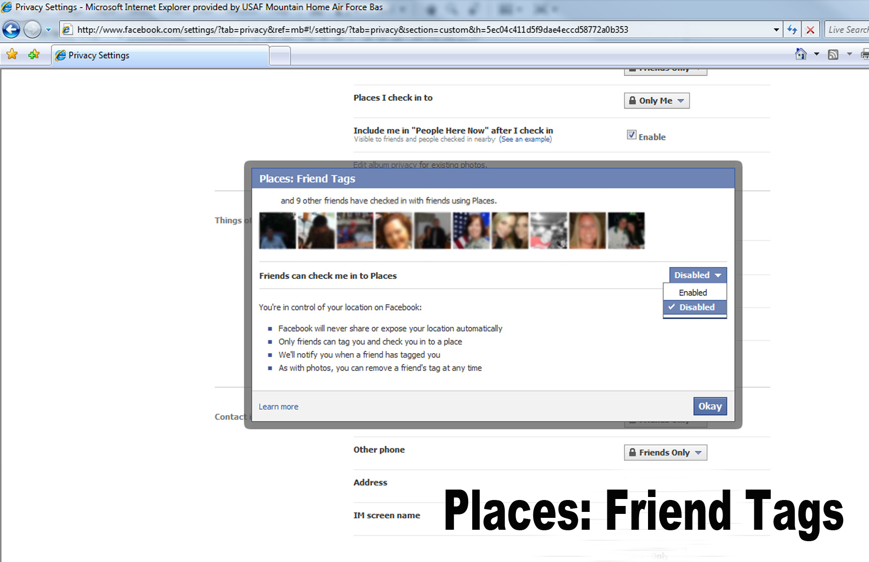 OPSEC Advisory: Facebook application potential threat to servicemembers ...