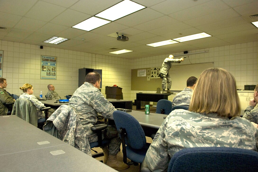 Instructors work at improving Airmens’ aim