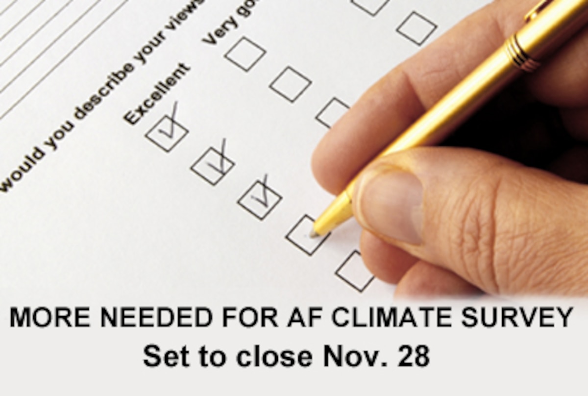 More Airmen needed to provide feedback through AF climate survey ...