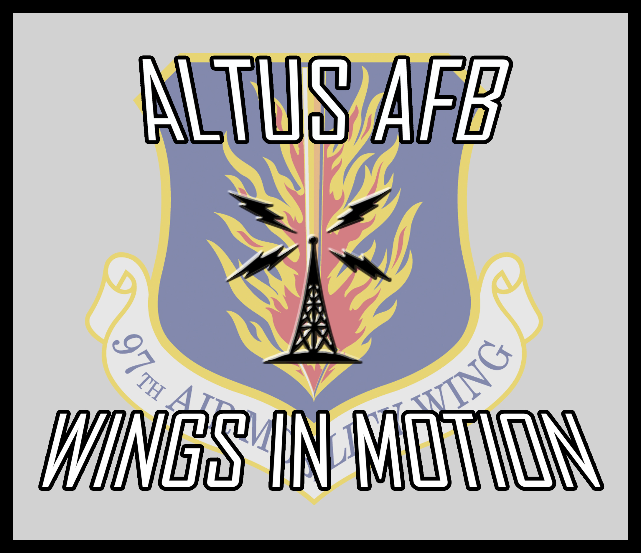 Altus AFB weekly radio update "Wings in Motion" graphic