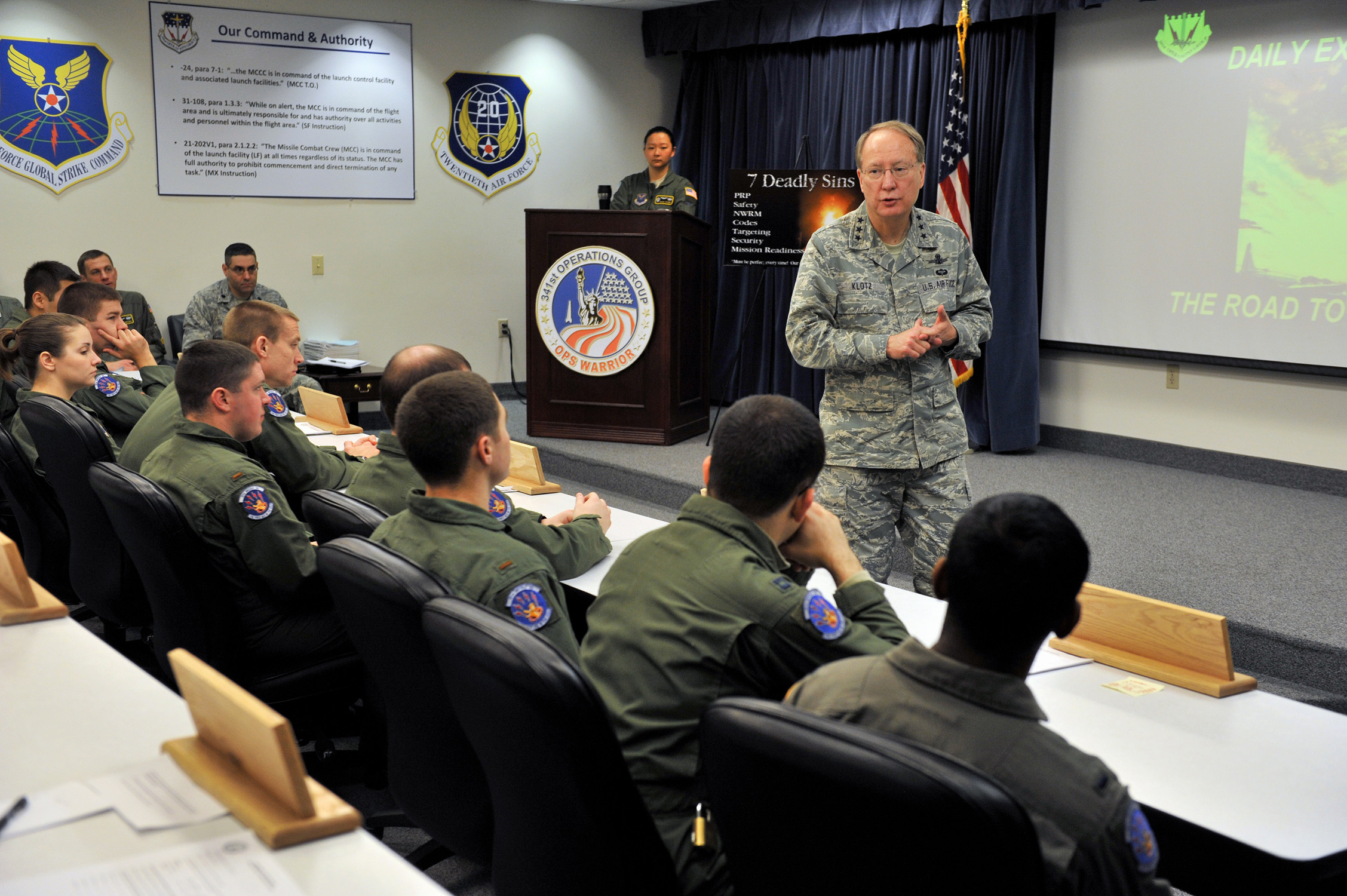Global Strike leaders deliver Thanksgiving wishes to Malmstrom Airmen ...