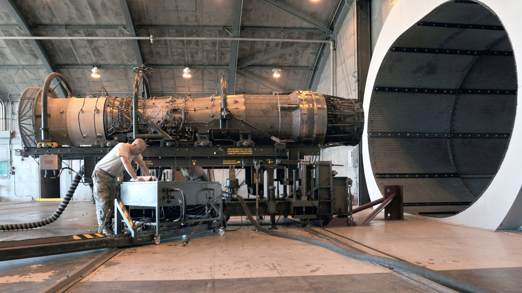F-15 Eagle engine test run
