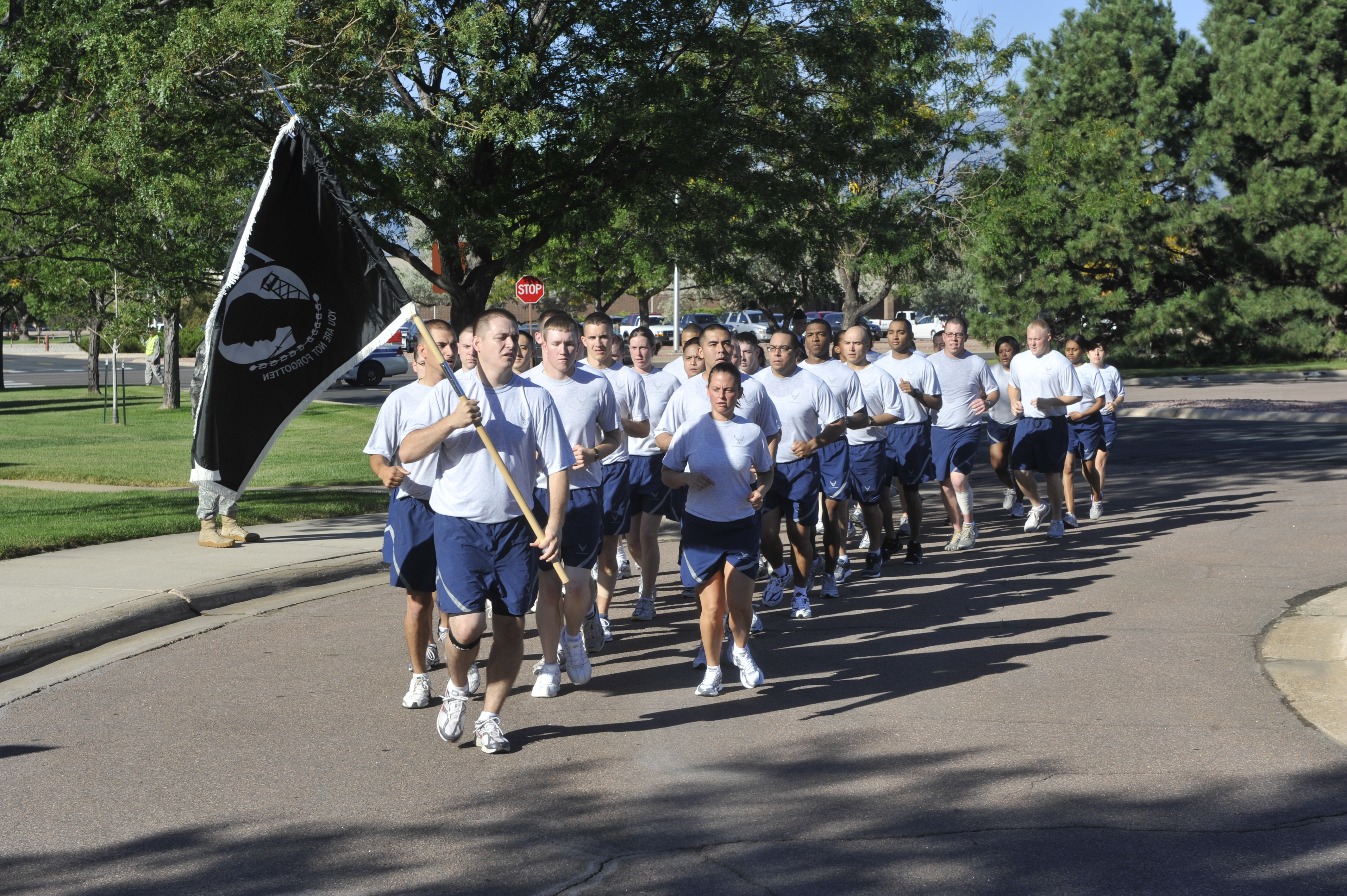 ALS class runs in POW/MIA flag > Peterson and Schriever Space Force ...