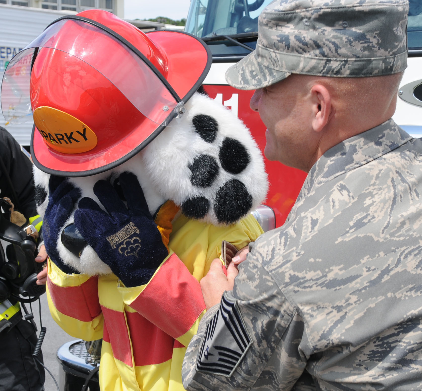 Sparky the Fire Dog gets promoted > Kadena Air Base > Article Display
